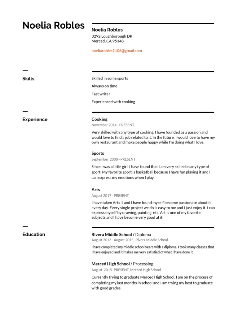 Resume by Noelia Robles | PDF | Change | Behavior Modification