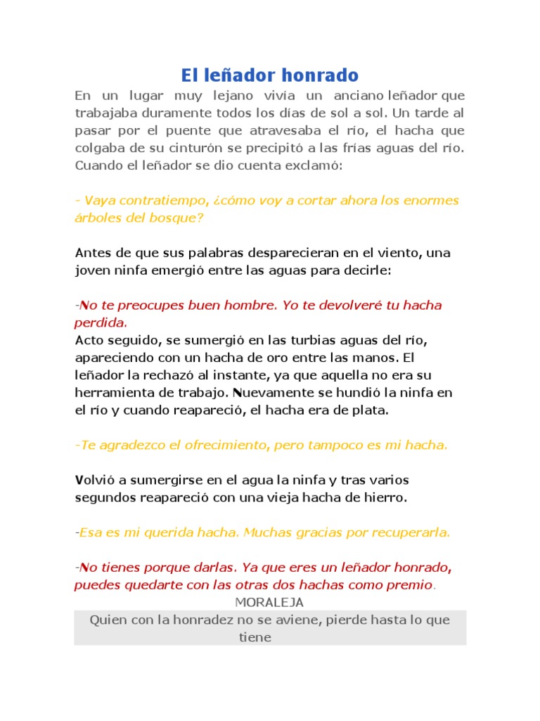 El Leñador Honrado | PDF