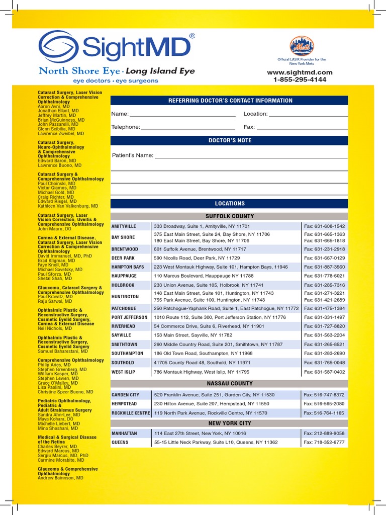 LASIK and Ophthalmology Referral Guide | PDF | Ophthalmology | Sensory ...