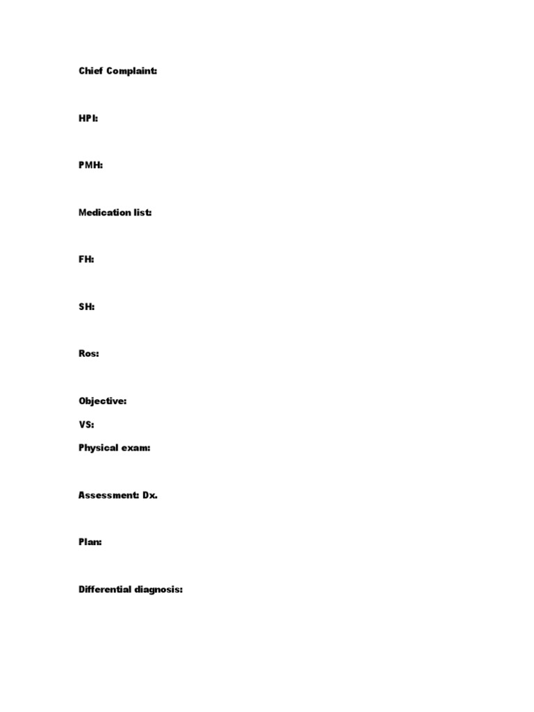 Chief Complaint | PDF