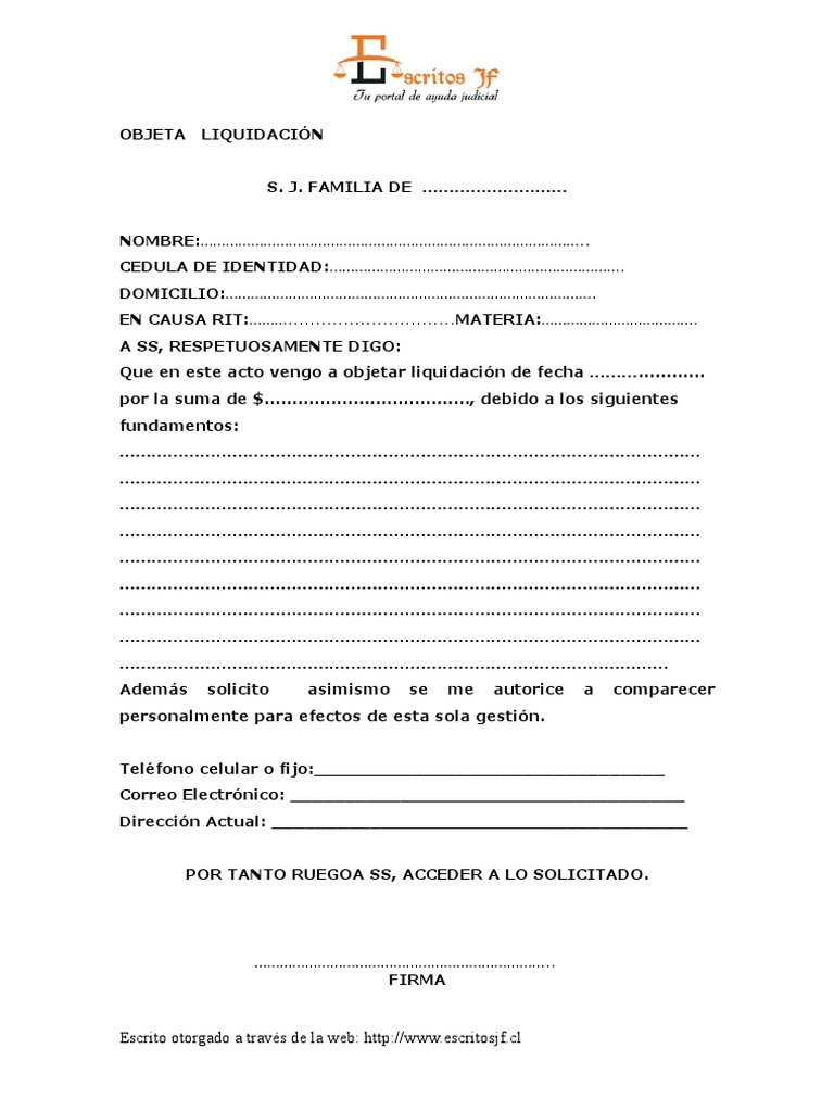 Objeta Liquidacion | PDF