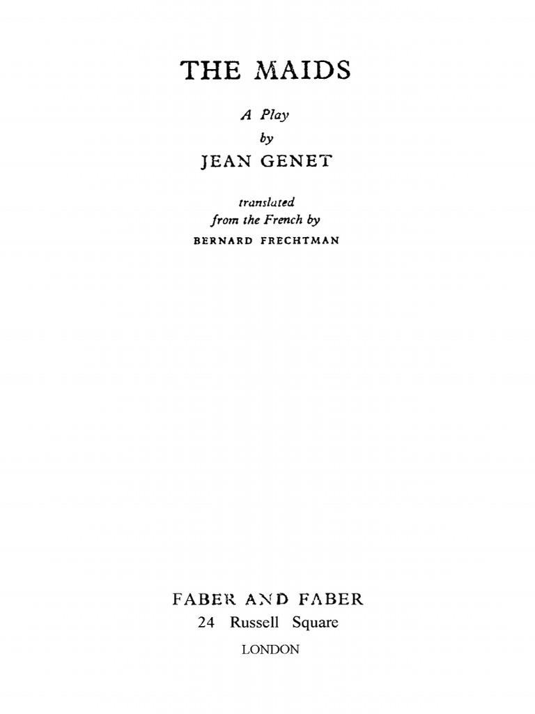 The Maids | PDF | Nature