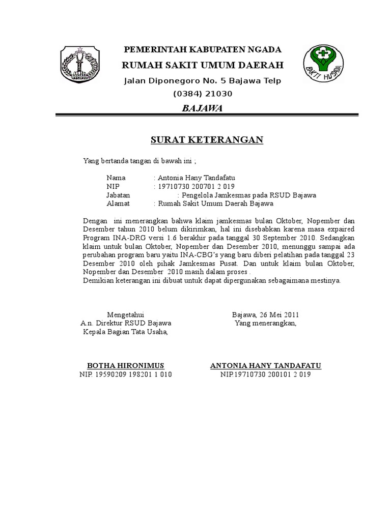 Surat Keterangan BPK | PDF