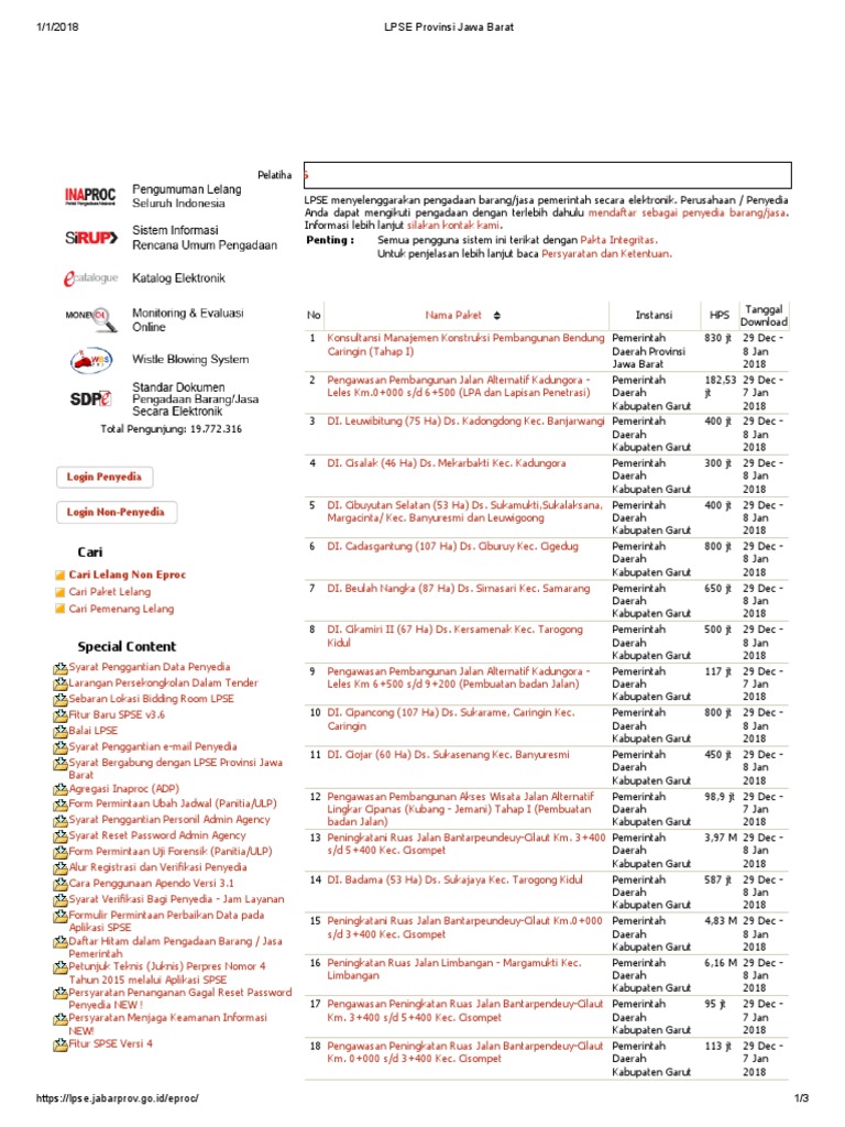 LPSE Provinsi Jawa Barat | PDF