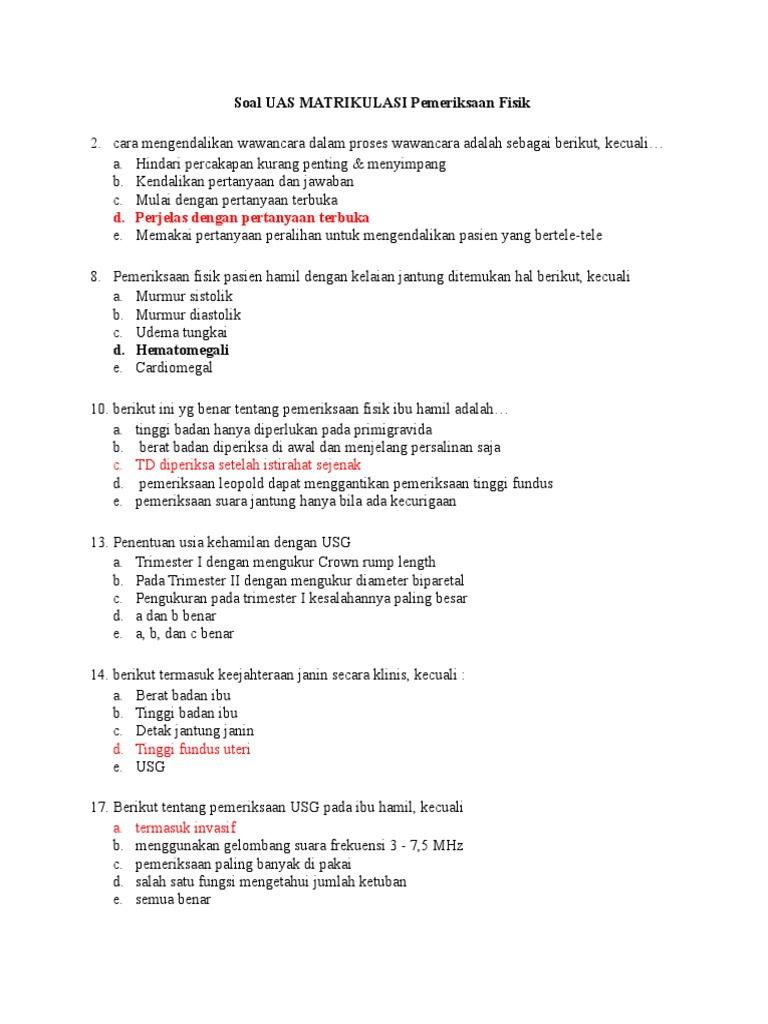 Matrikulasi Soal Pemfis | PDF