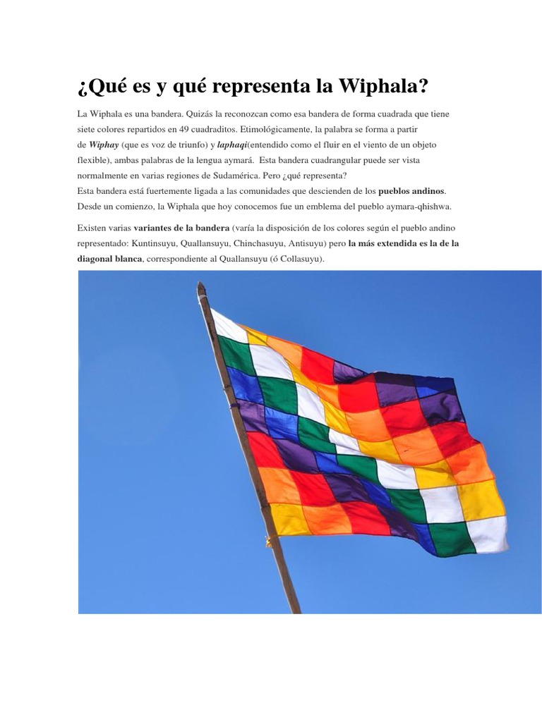 Qué Es y Qué Representa La Wiphala | PDF