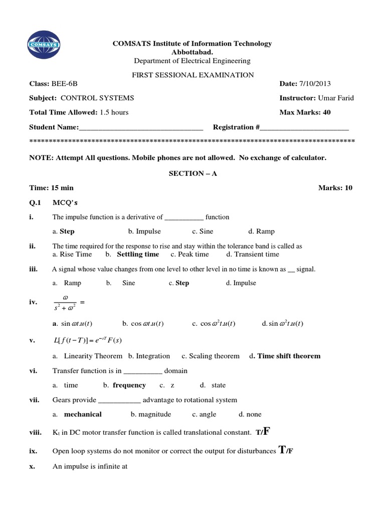 4 Sessional 1 MCQ Solution BEE | PDF | Trigonometric Functions | Sine