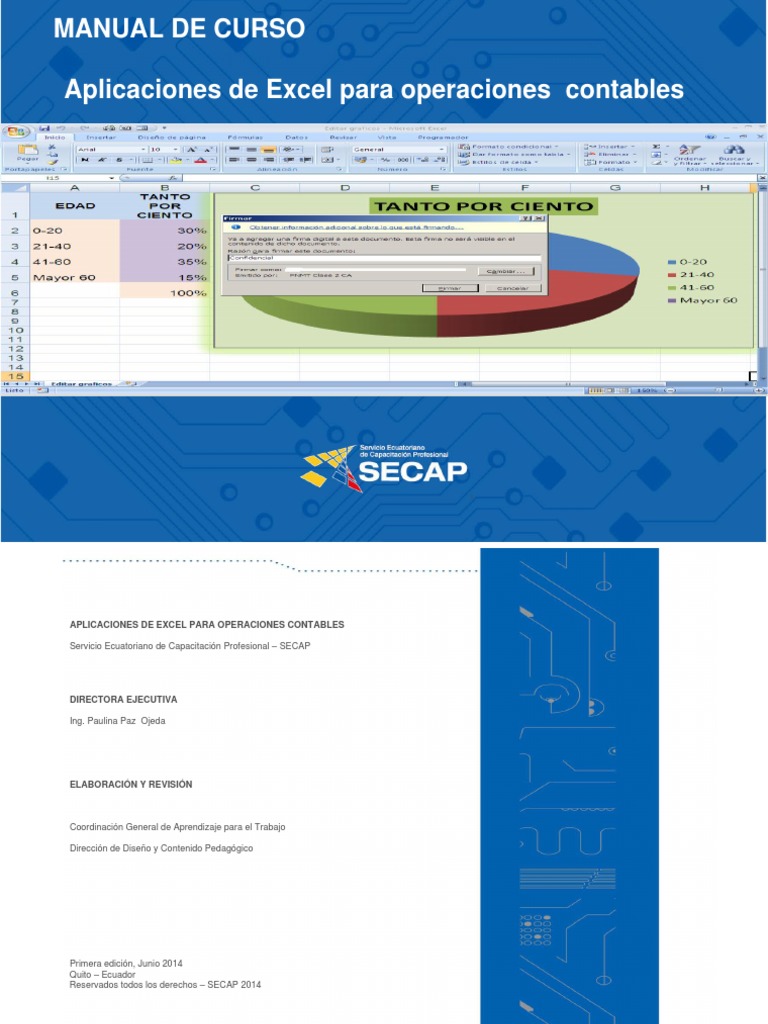 Excel para Contabilidad: Curso SECAP | PDF | Microsoft Excel | Hoja de cálculo