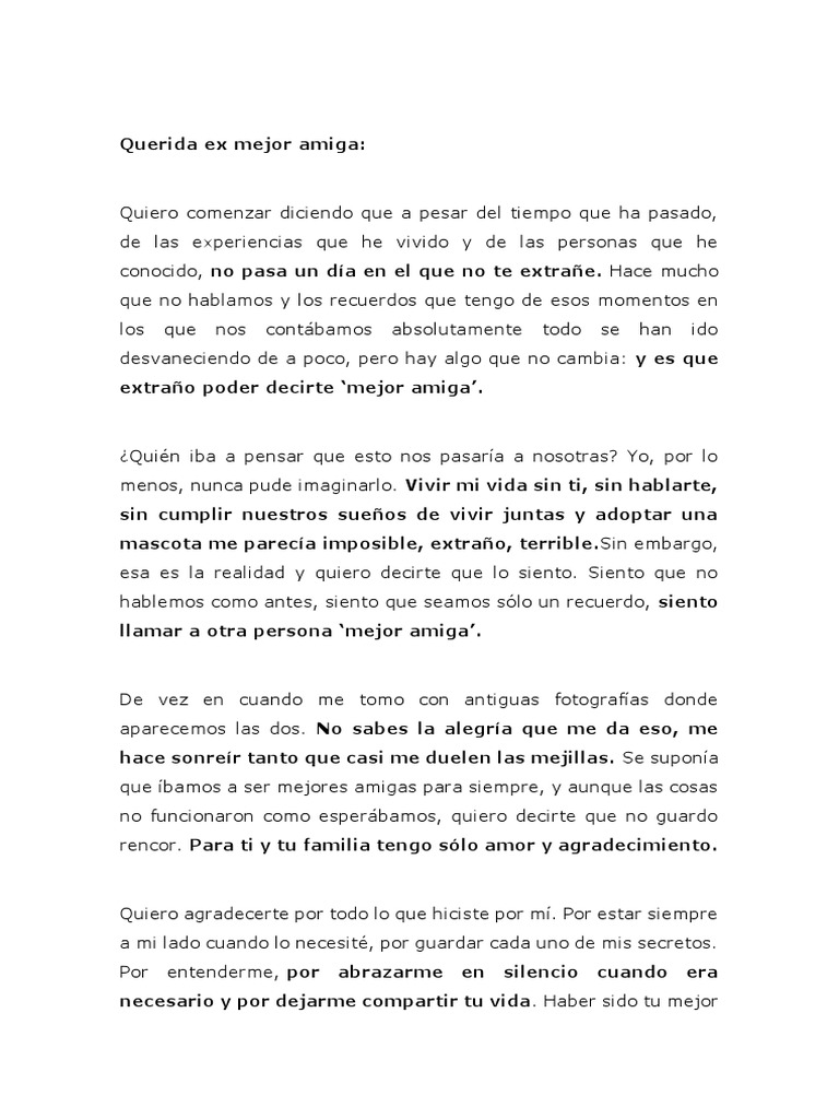 Querida Ex Mejor Amiga | PDF