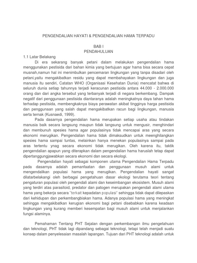 Pengendalian Hayati | PDF | Sains & Matematika | Teknologi & Rekayasa