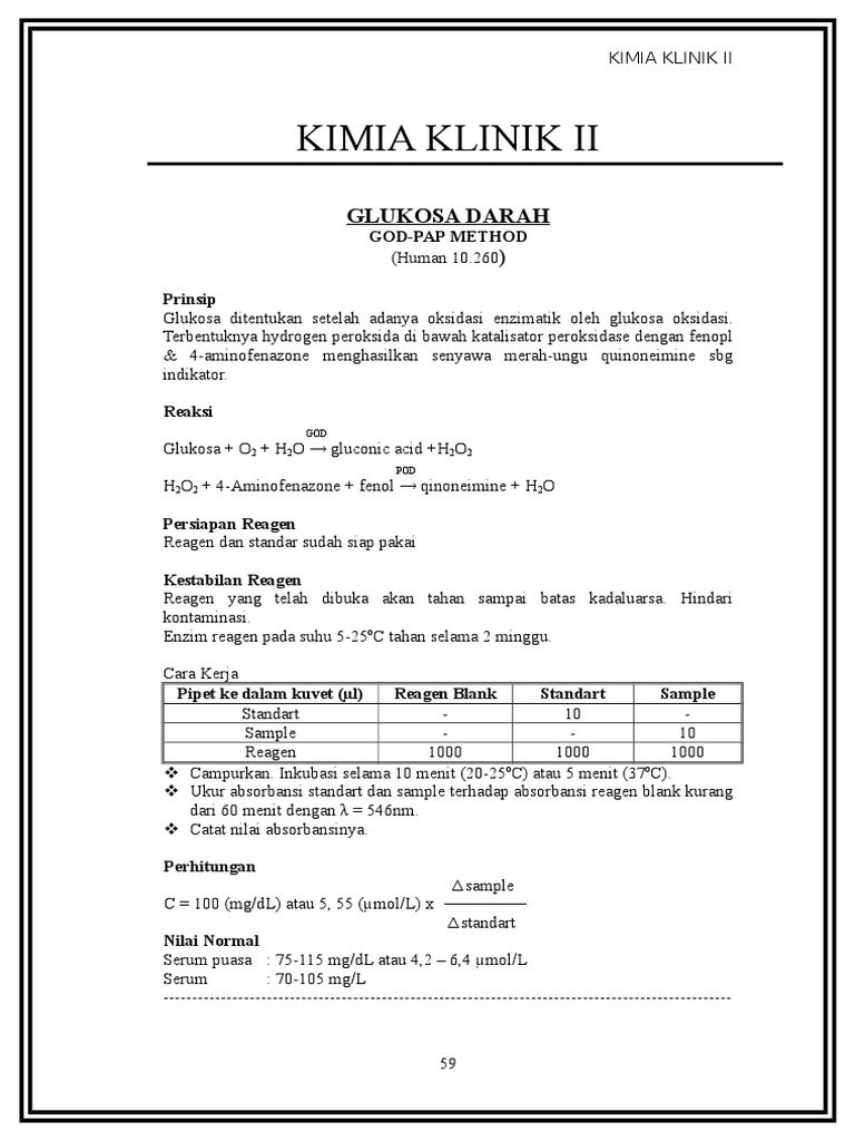 Kimia Klinik | PDF