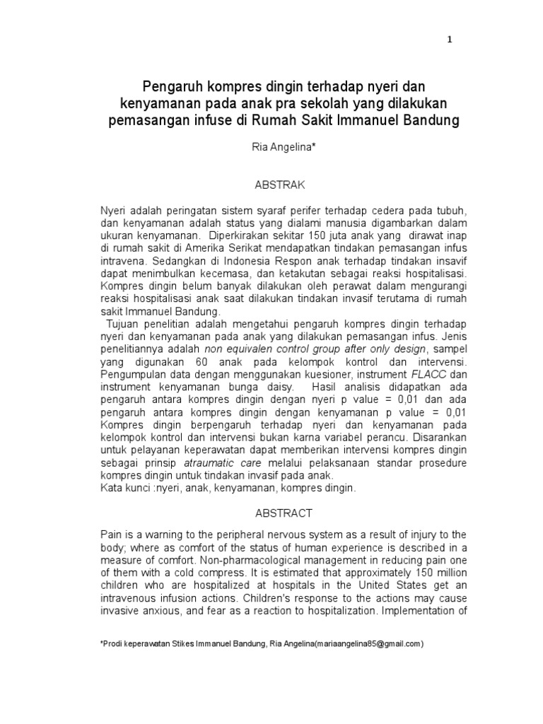 Jurnal Keperawatan Ria Angelina | PDF