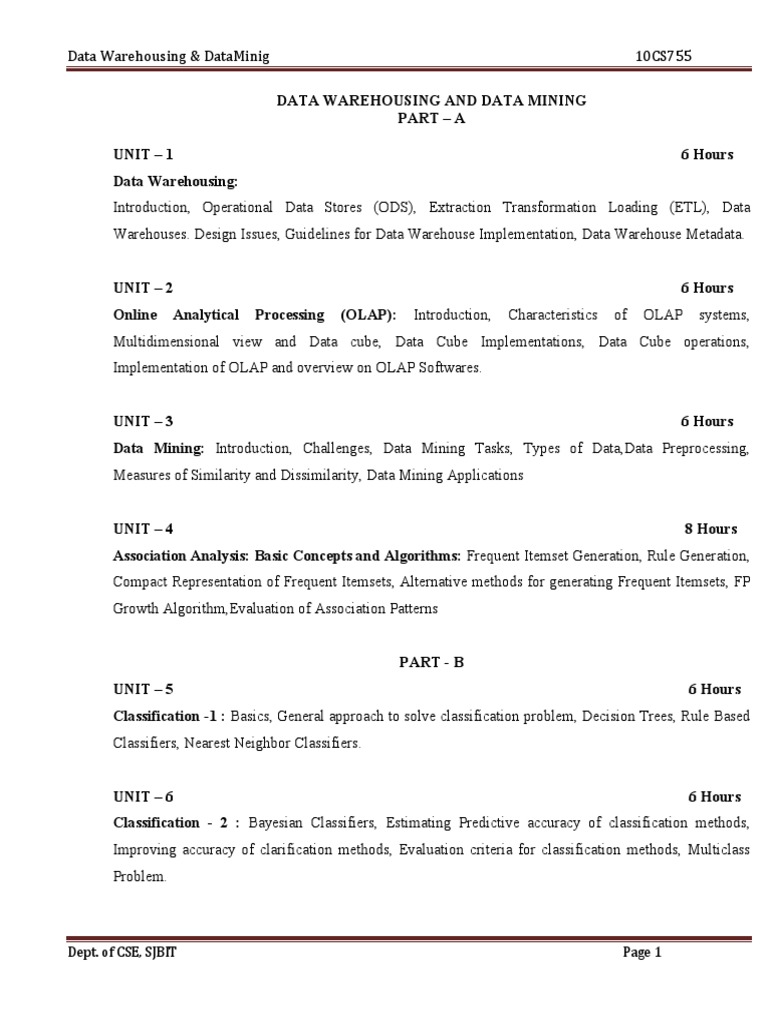 Data Warehousing and Data Mining | PDF | Data Warehouse | Cluster Analysis