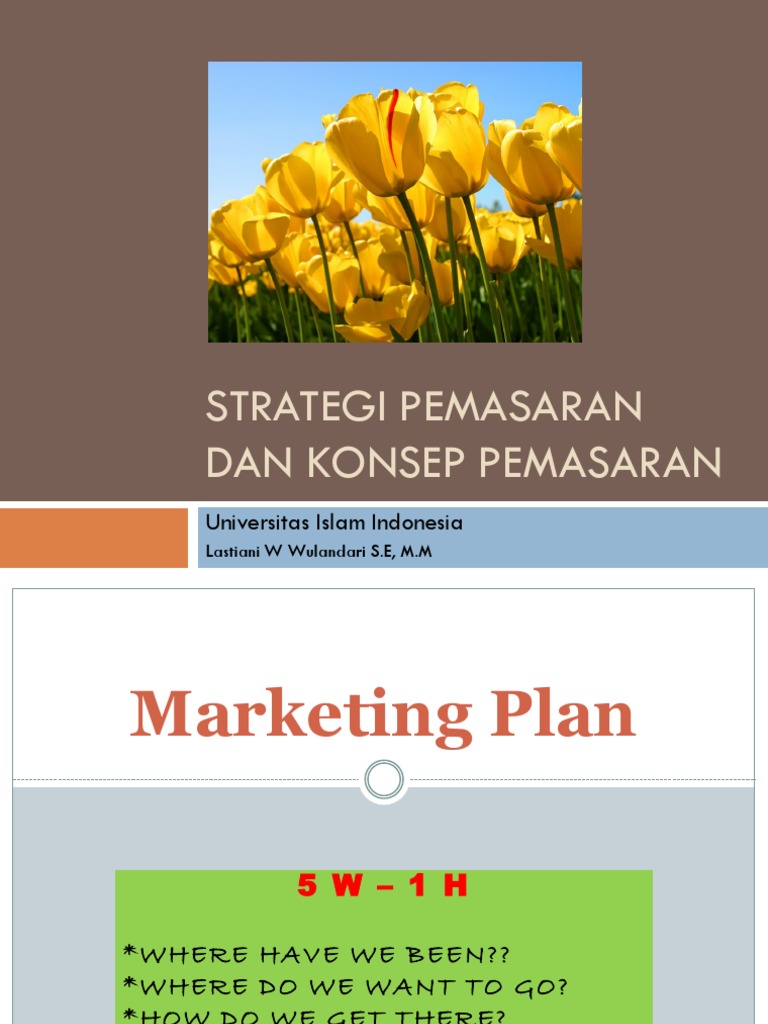 Entrepreunership 5 - Strategi Pemasaran Dan Konsep Pemasaran | PDF