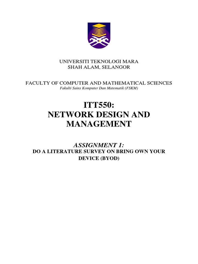 ITT550: Network Design and Management: Assignment 1 | PDF