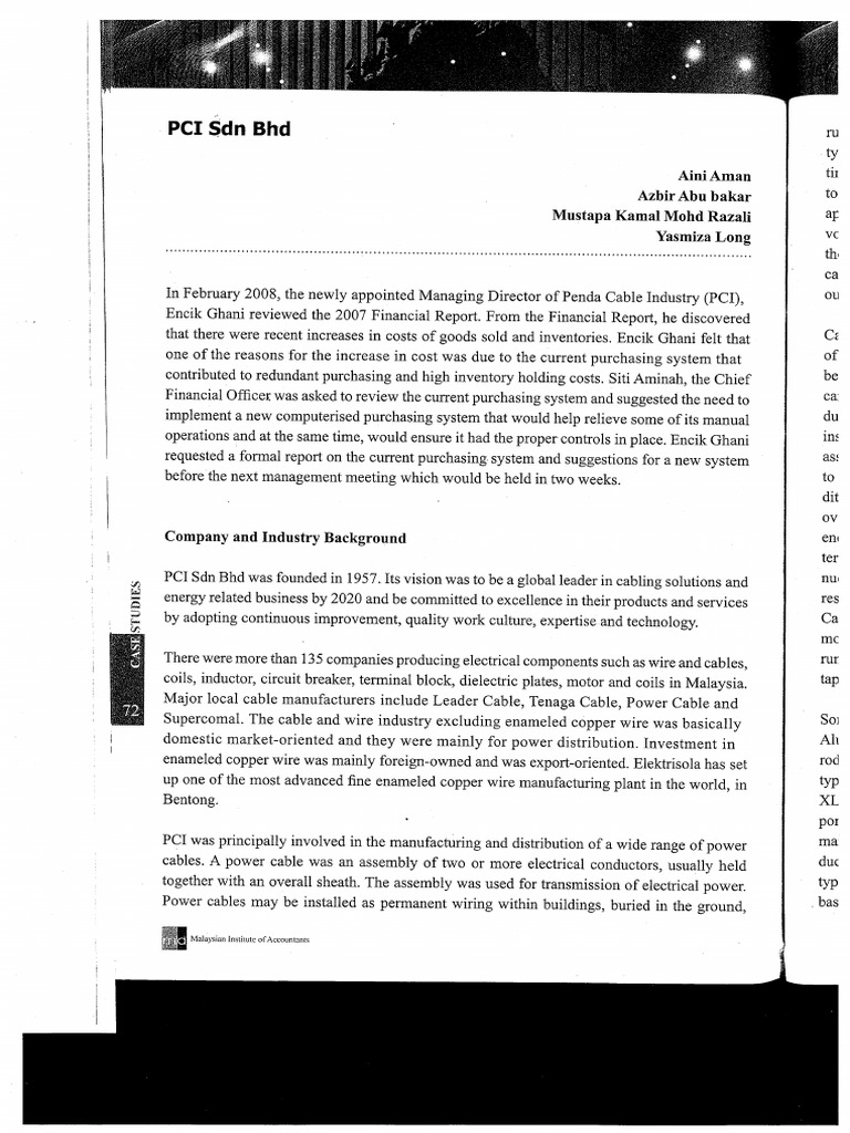 Case Study 3 - PCI | PDF