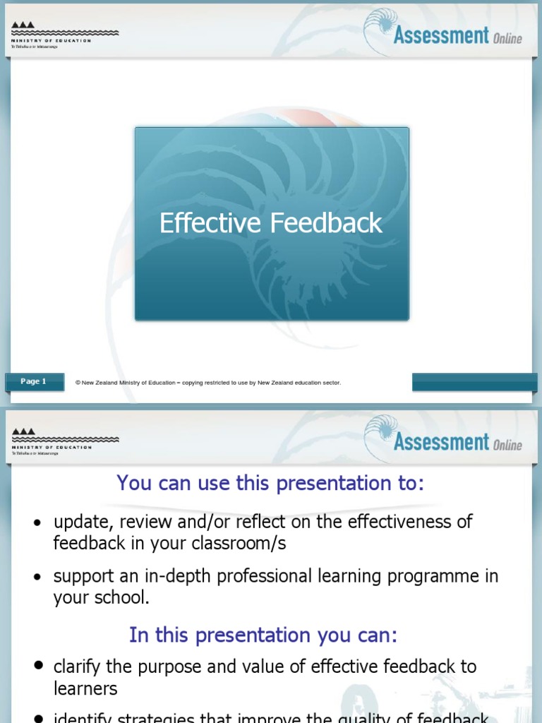 Effective Feedback | PDF | Educational Assessment | Learning