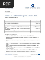 GVP Guidelines Annex I - Definitions Rev 5-1 | PDF | Pharmacovigilance ...