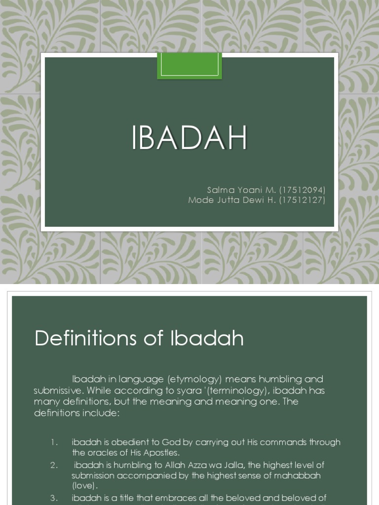 Ibadah - English | PDF | Hajj | Islamic Belief And Doctrine
