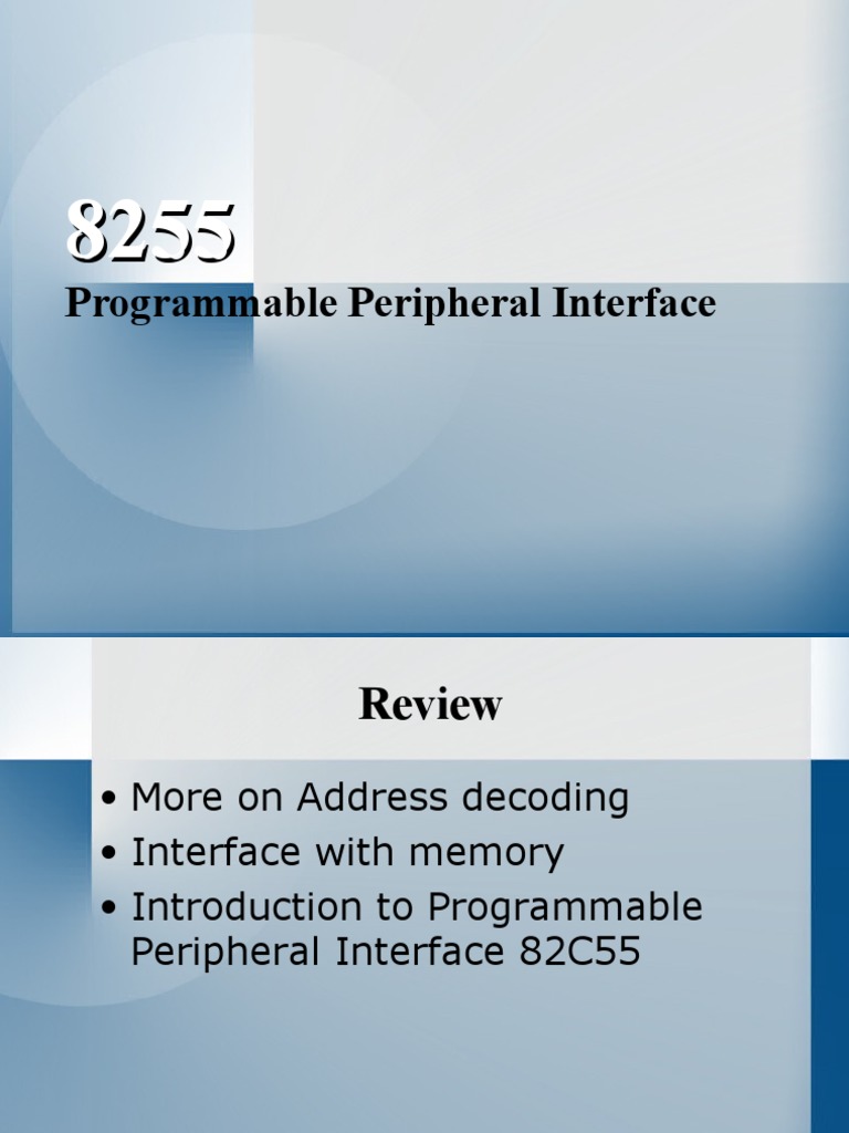 Programmable Peripheral Interface | PDF | Input/Output | Computer ...