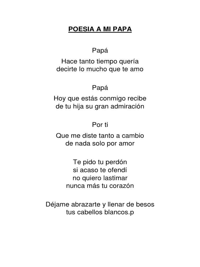 Poesia A Mi Papa | PDF
