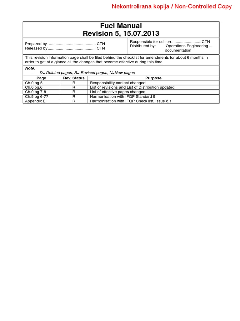 OP-PSU-050 5 Fuel Manual | PDF | Jet Fuel | Energy And Resource