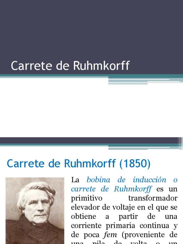 Carrete de Ruhmkorff | PDF | Equipo eléctrico | Energia electrica