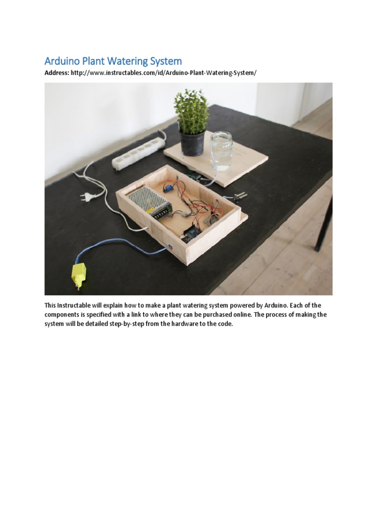 1.0.0 - Arduino Plant Watering System | PDF | Relay | Arduino
