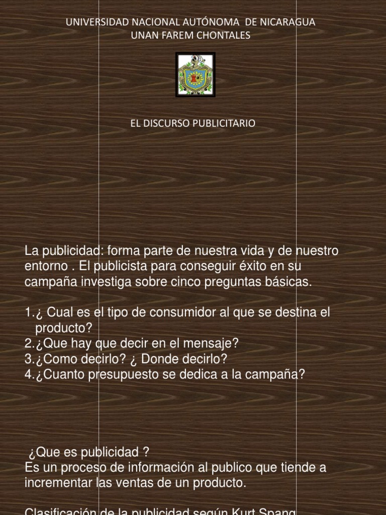 Elementos del Discurso Publicitario | PDF | Publicidad | Diseño