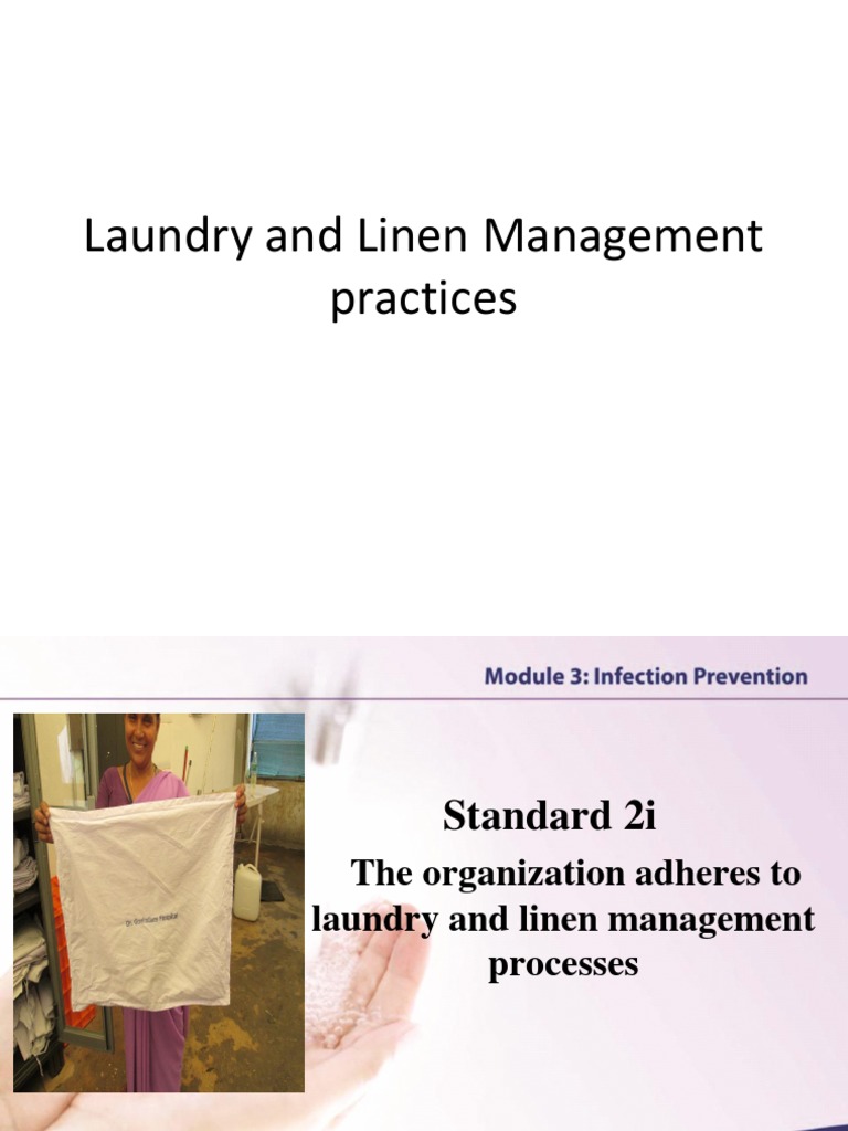 Laundry and Linen Management Practices | PDF | Laundry | Bleach
