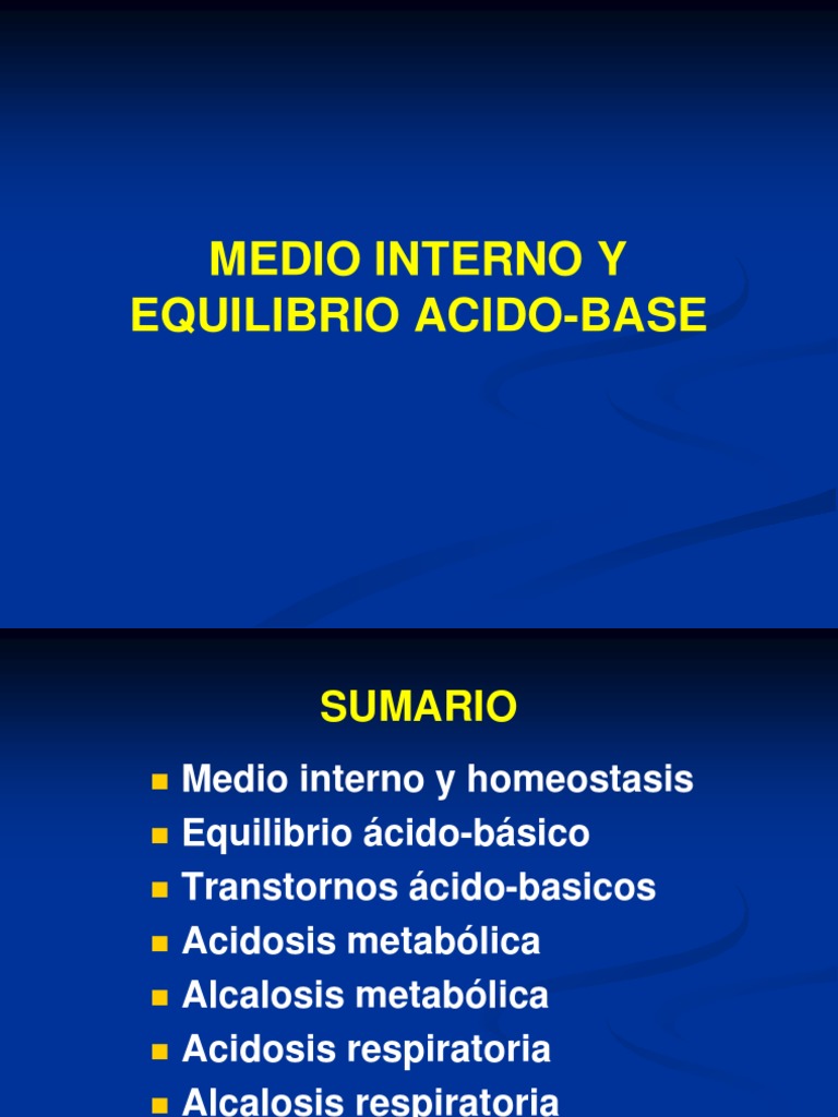 Equilibrio Acido Base | PDF | Solución tampón | Fisiología