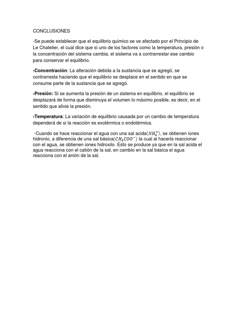 Conclusion Es | PDF | Ciencia y matemáticas
