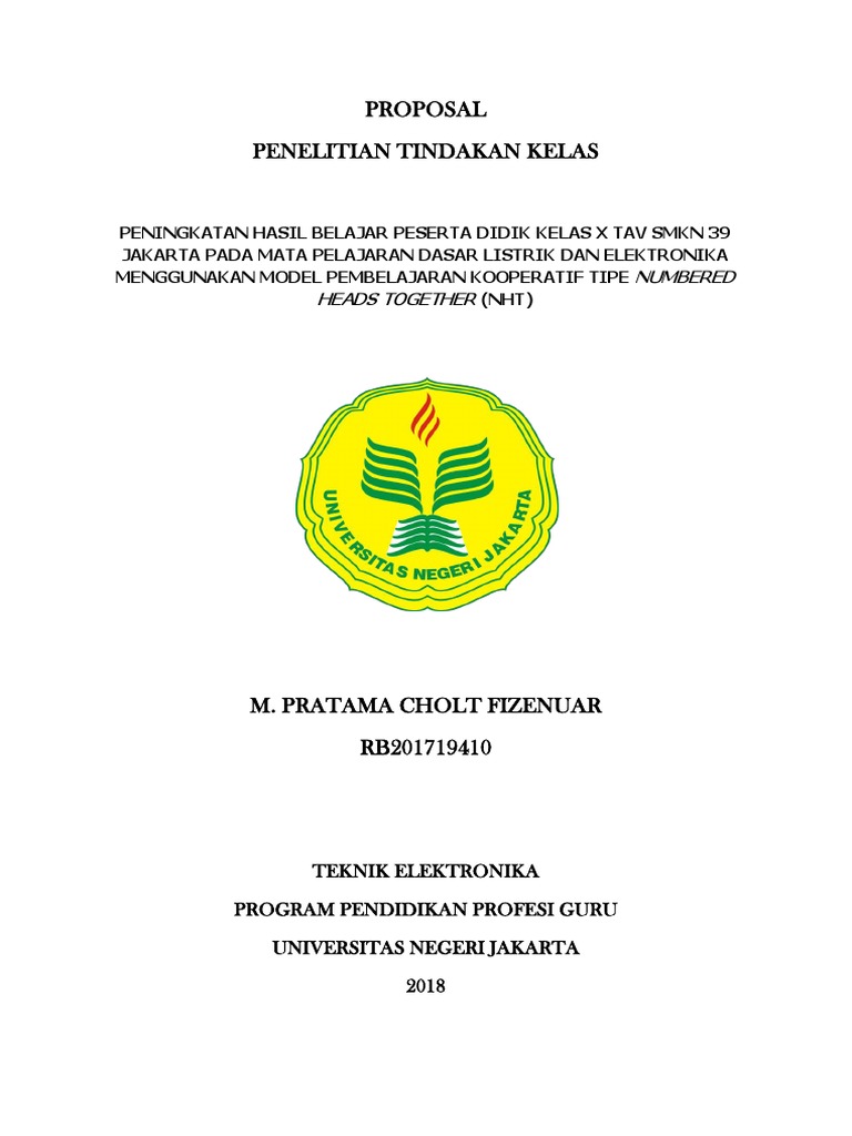 Cover Proposal PTK | PDF