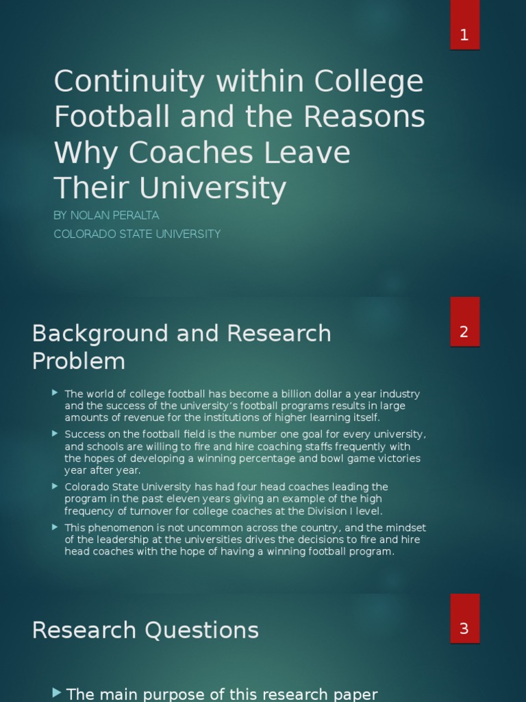Reasons for College Football Coach Turnover | PDF | Qualitative ...