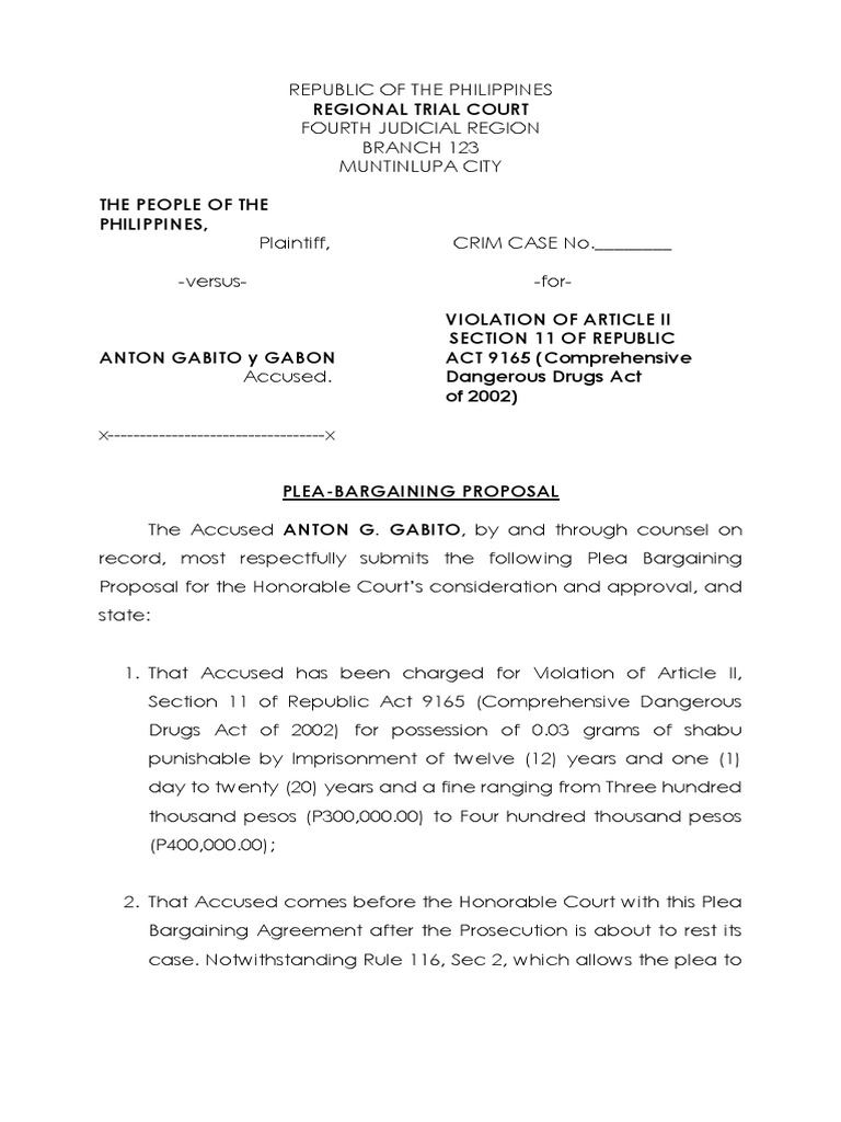 Plea Bargain | Plea | Plea Bargain