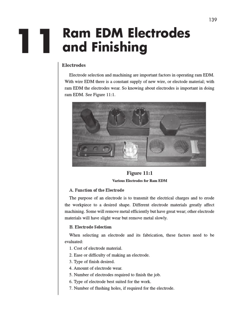 Ram EDM Electrode Selection Guide | PDF | Graphite | Machining
