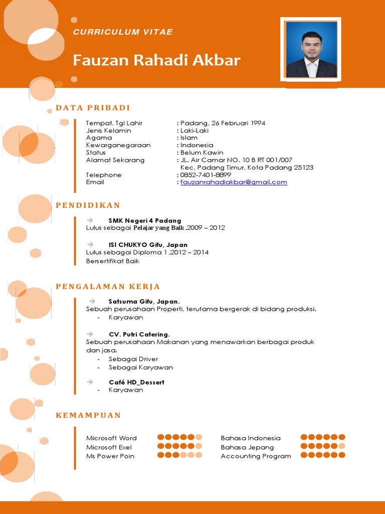 Cv. Fauzan | PDF