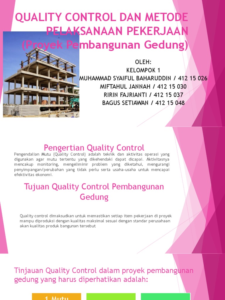 Quality Control Dan Metode Pelaksanaan Pekerjaan | PDF