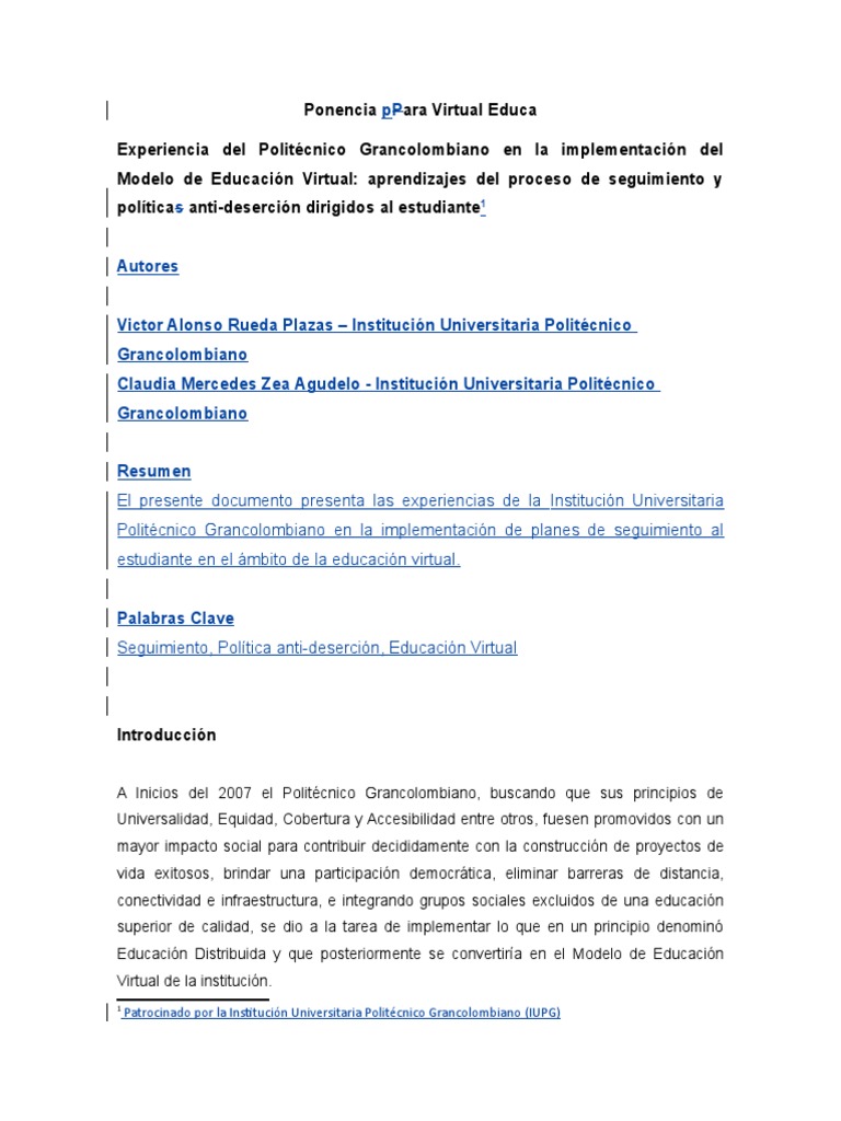 Patrocinado Por La Institución Universitaria Politécnico Grancolombiano ...