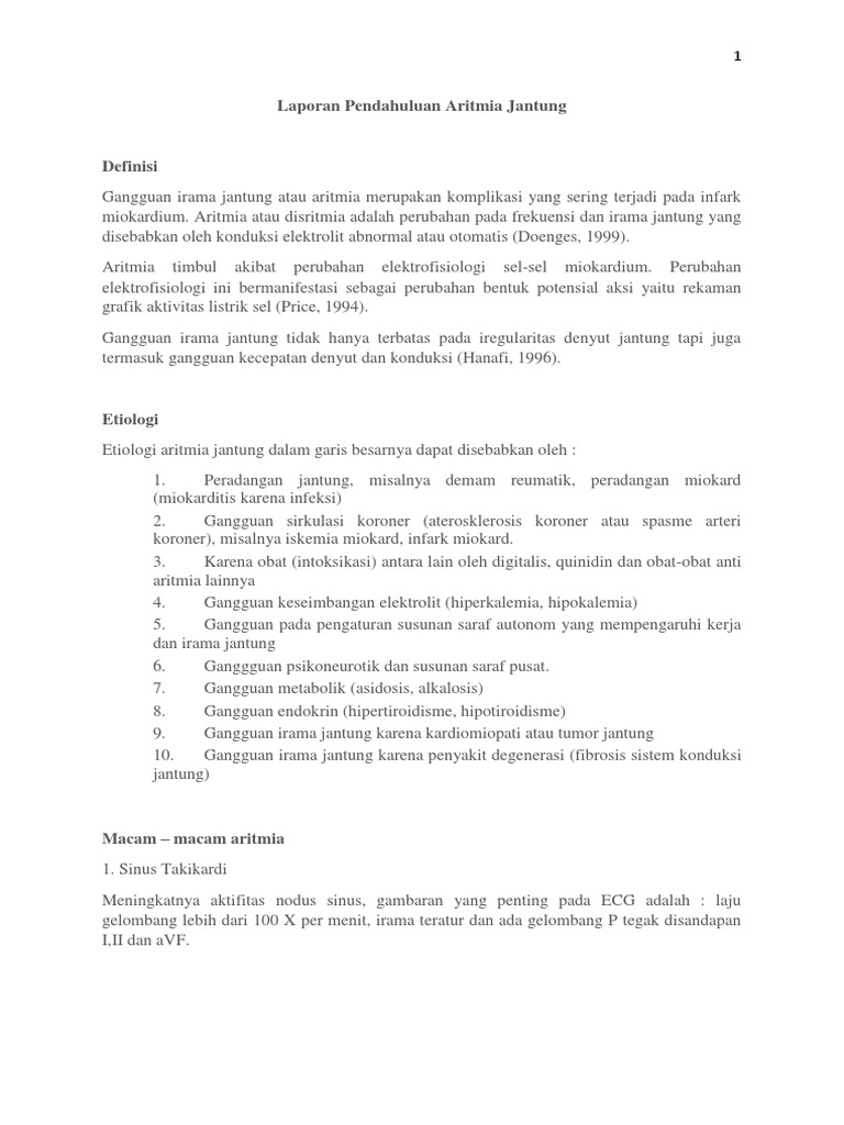 LP Aritmia | PDF | Sains & Matematika | Kesehatan Holistik