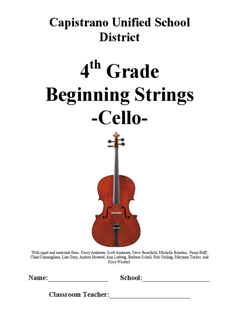 Beginner Cello Lessons Guide | PDF | Language Arts & Discipline ...