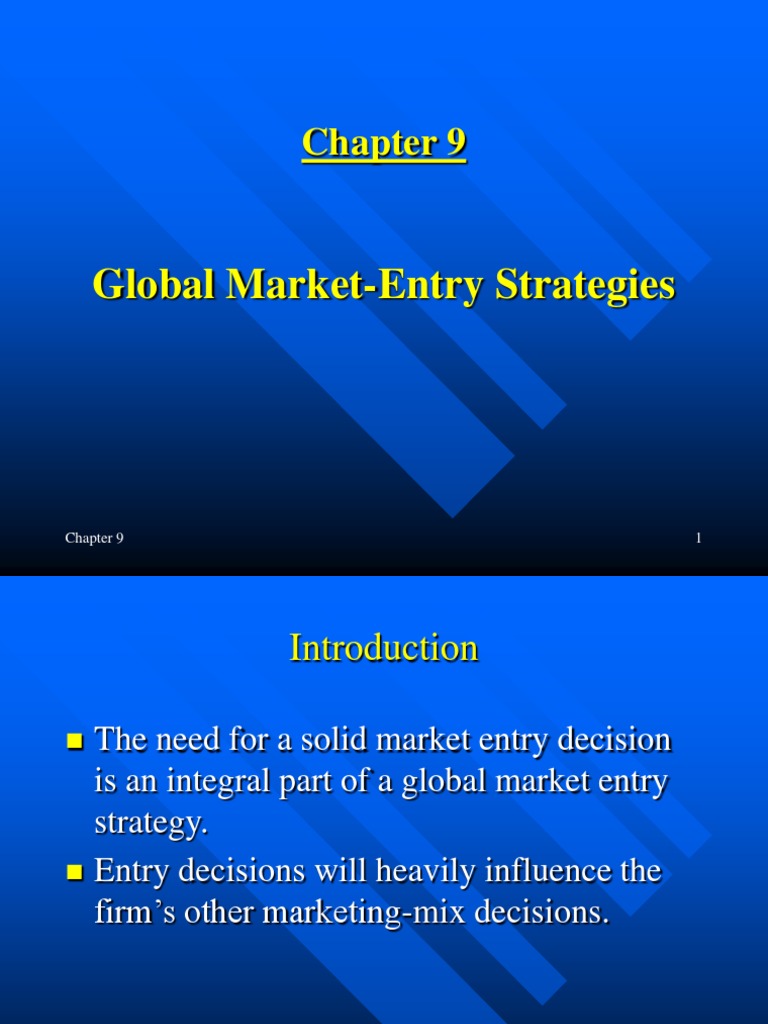 Global Market Entry Strategies Guide | PDF | Franchising | Mergers And ...
