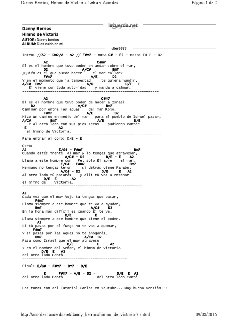 Himno de Victoria: Letra y Acordes | PDF | Ocio | Entretenimiento (general)