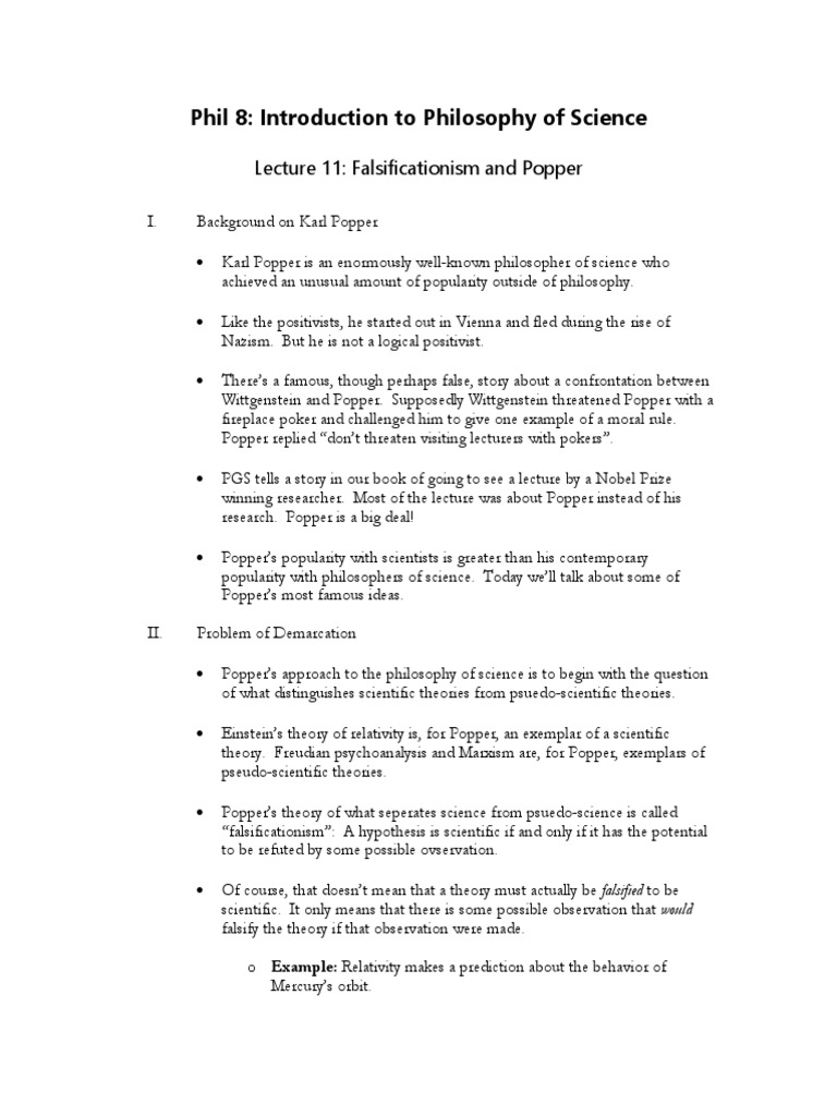 Phil 8: Introduction To Philosophy of Science: Lecture 11 ...