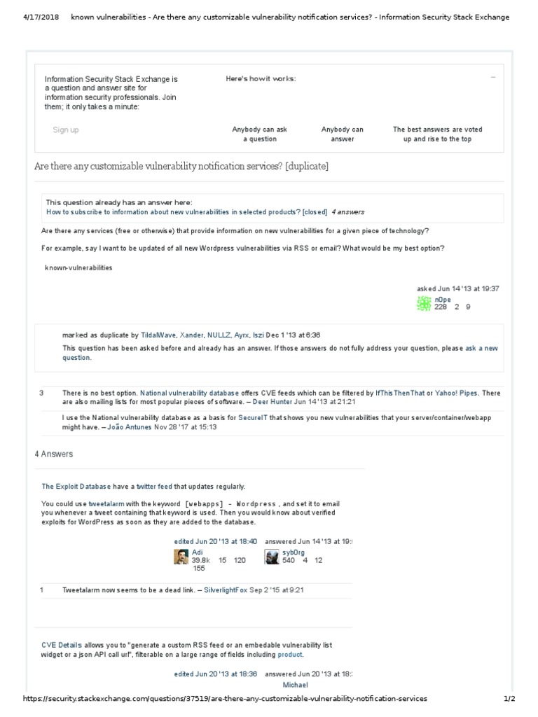 Customizable Vulnerability Alerts | PDF | Vulnerability (Computing ...