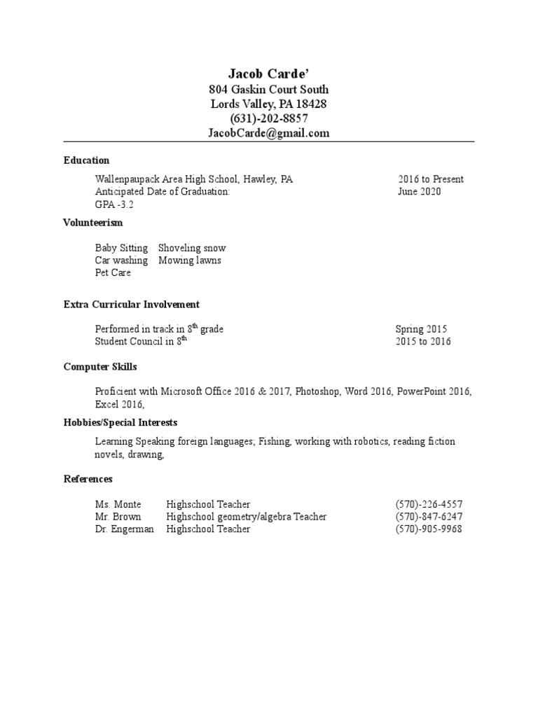 Carde Resume | PDF