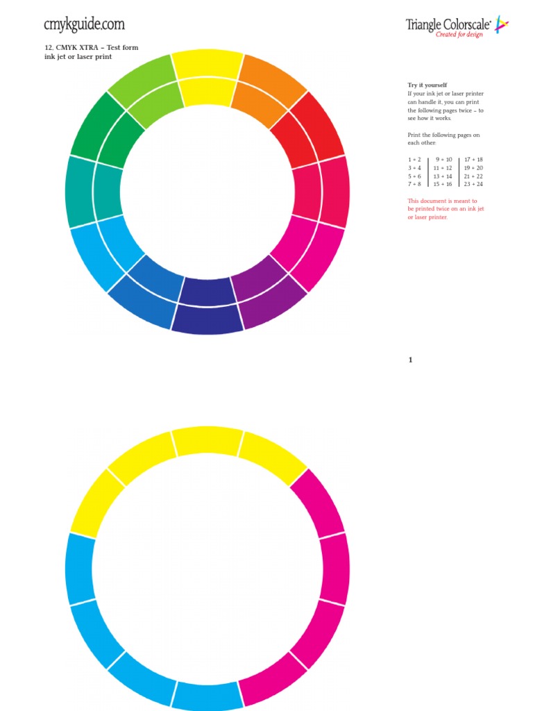 CMYK Printer Test Print Instructions | PDF | Magenta | Cyan