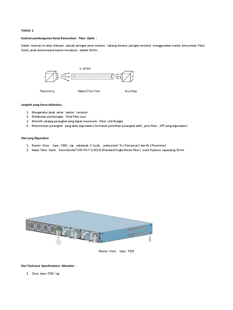 Contoh Cara Mengukur Redaman Fiber Optik | PDF | Komputer