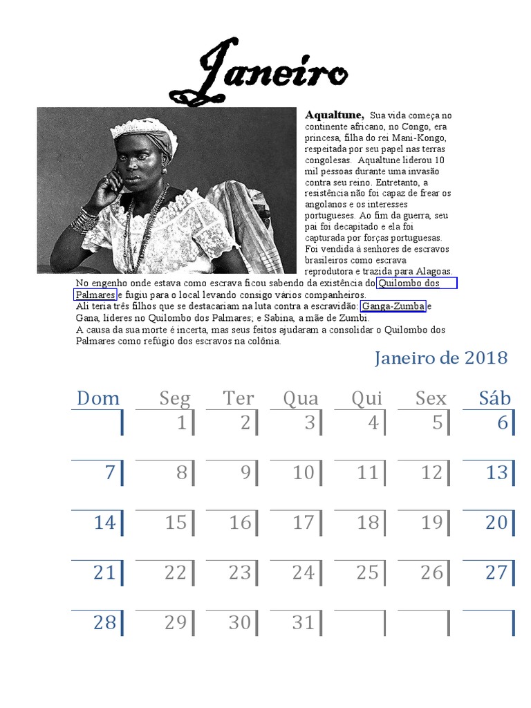 Calendario Afro | PDF | Brasil