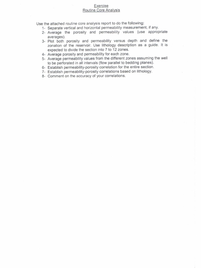 Routine Core Analysis Report | PDF